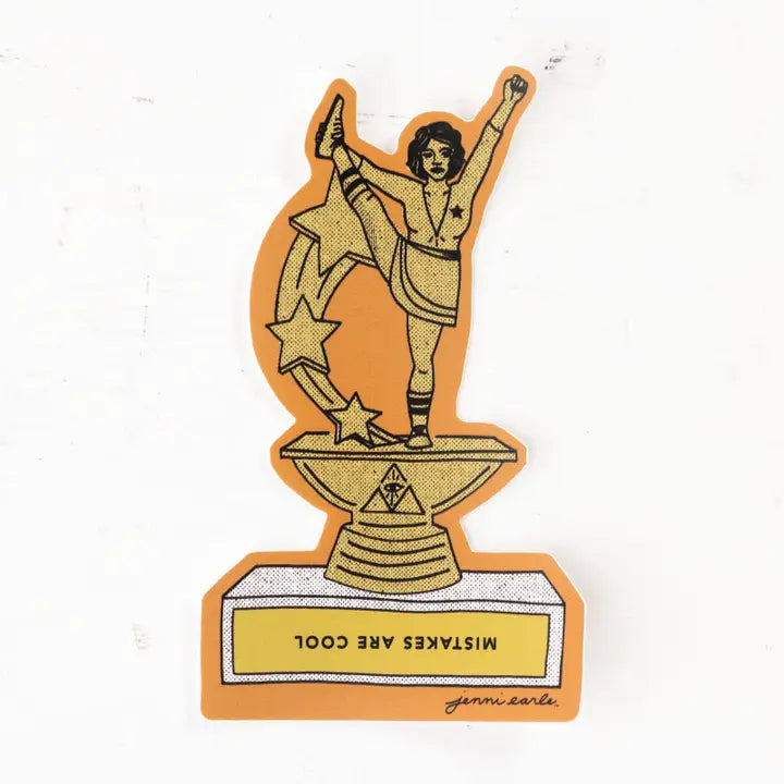 JNE Mistakes Are Cool Trophy Sticker – Feliz Modern