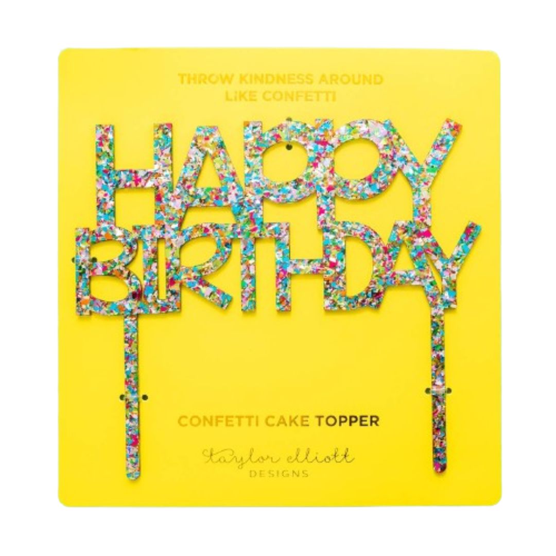 TED Happy Birthday Cake Topper – Feliz Modern
