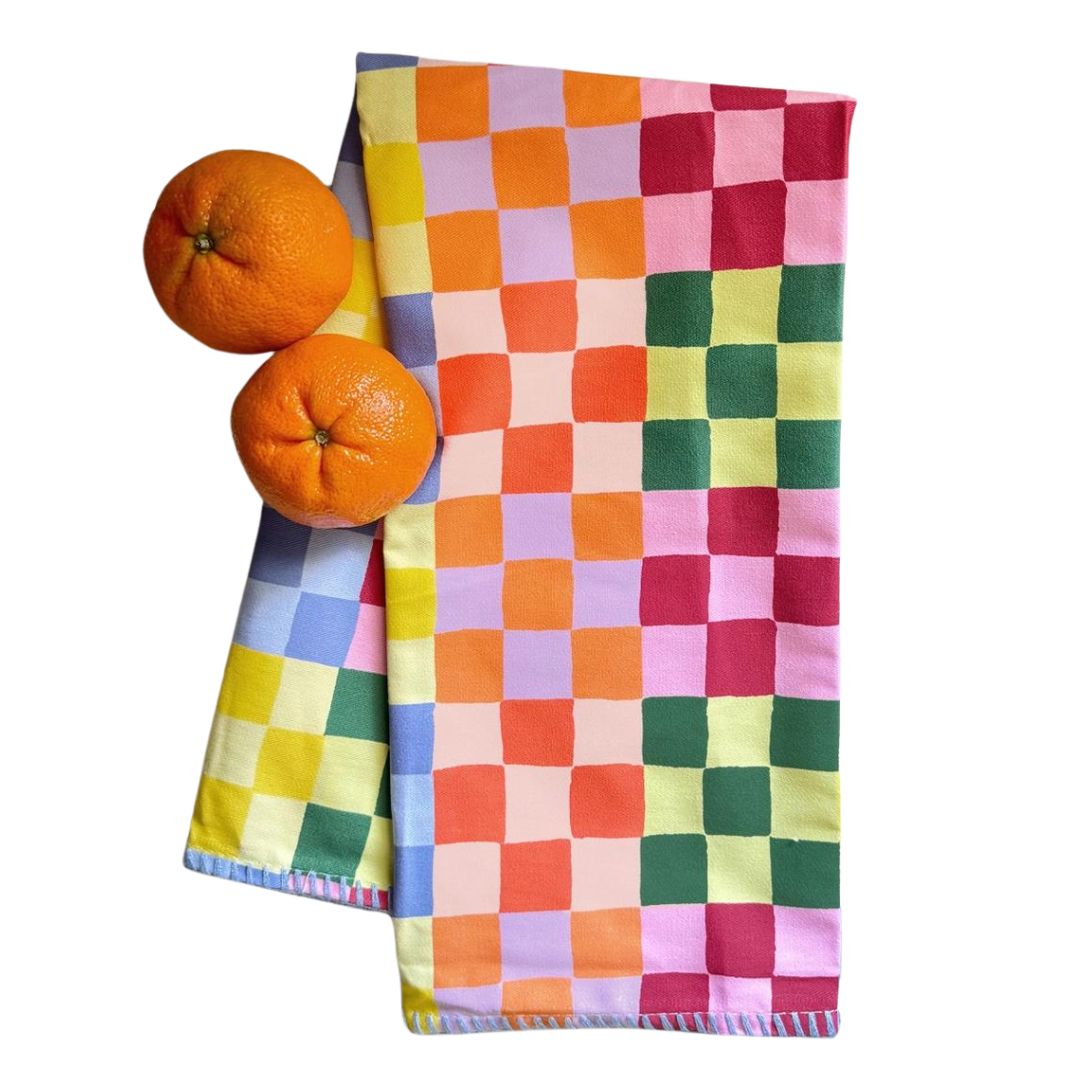 IDL Rainbow Checkered Tea Towel – Feliz Modern
