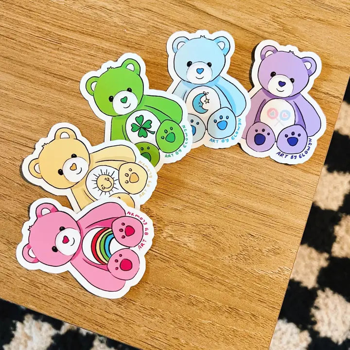 ABE Rainbow Bear Stickers – Feliz Modern