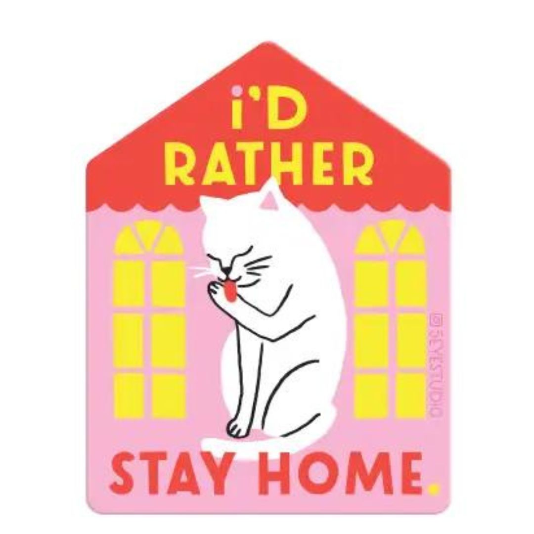 FES Rather Stay Home Sticker – Feliz Modern