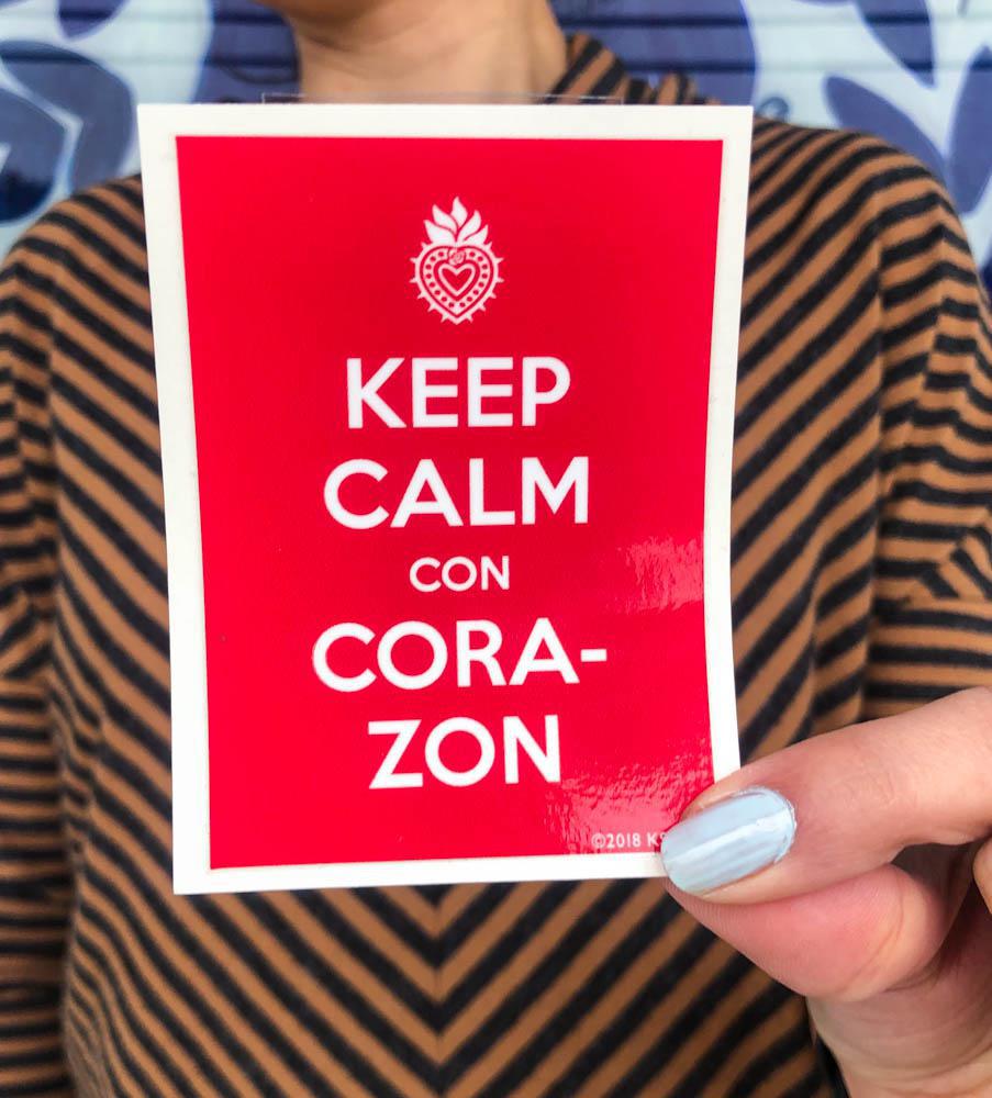 SOSA* Keep Calm Corazon Sticker – Feliz Modern