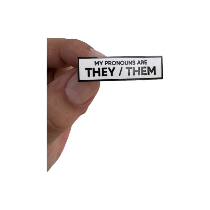 RPLC* "They/Them" Pronoun ID Pin – Feliz Modern