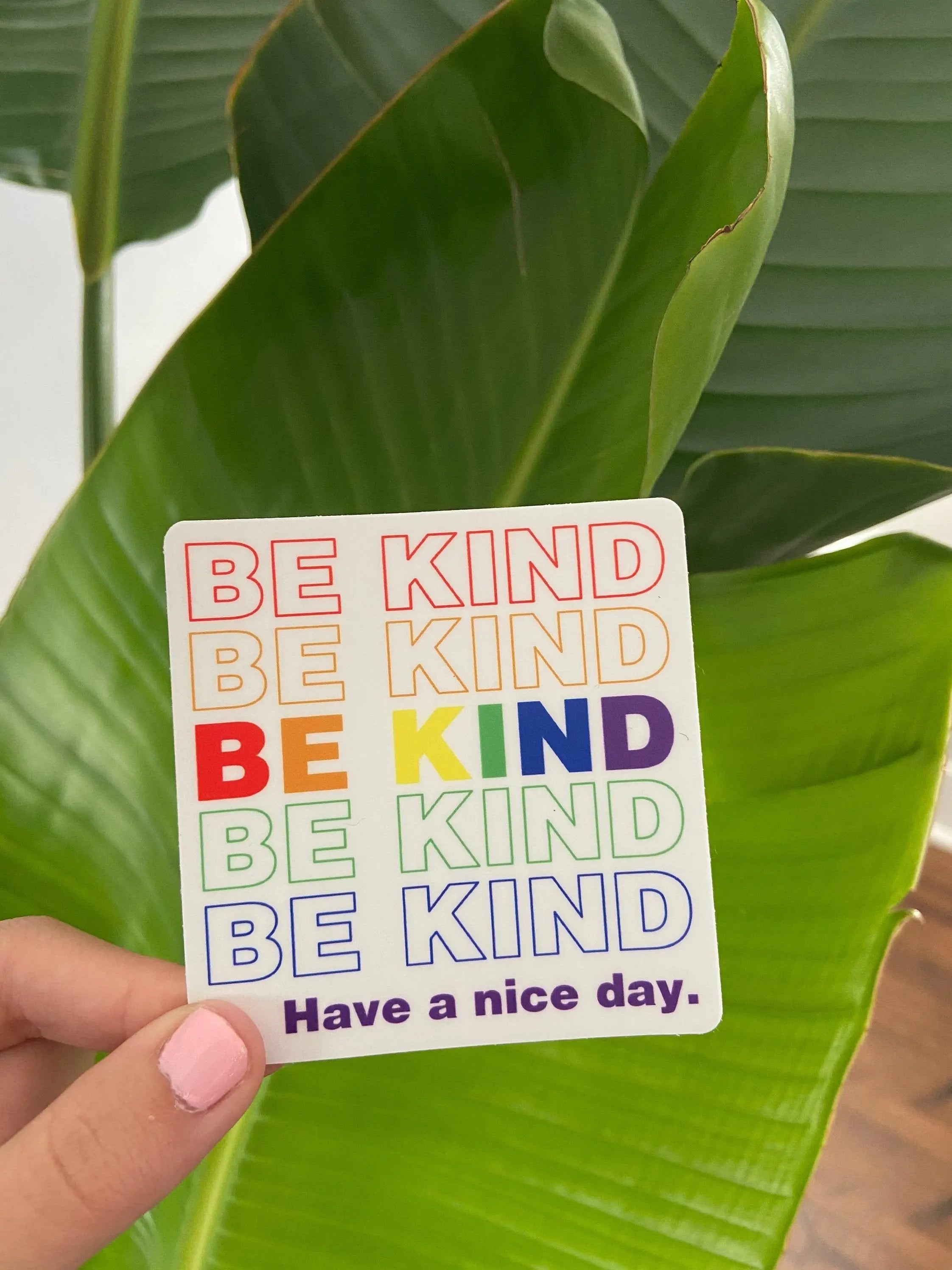 Be Kind Rainbow Sticker – Feliz Modern