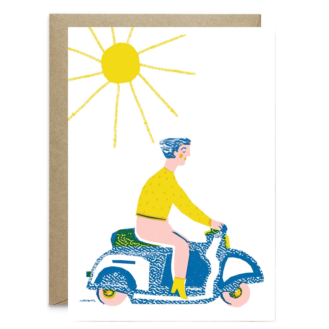 TPN* Girl on Bike A6 Card – Feliz Modern